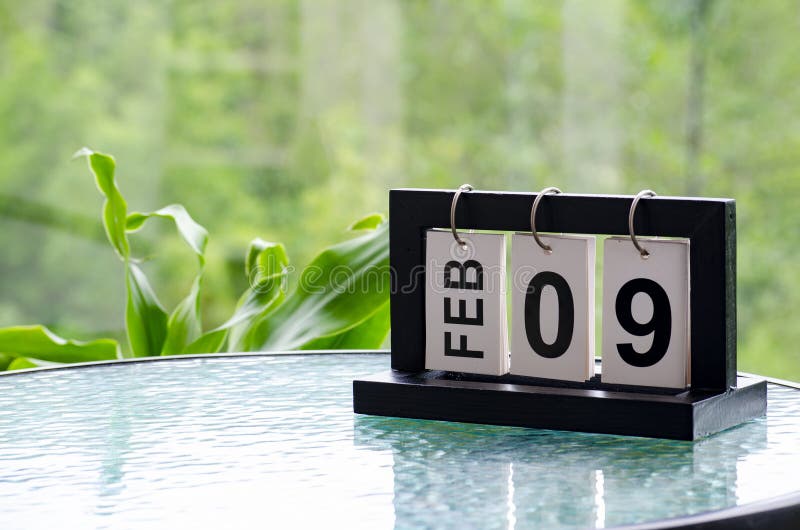 9th February Table Calendar with Customizable Space for Text or Ideas ...