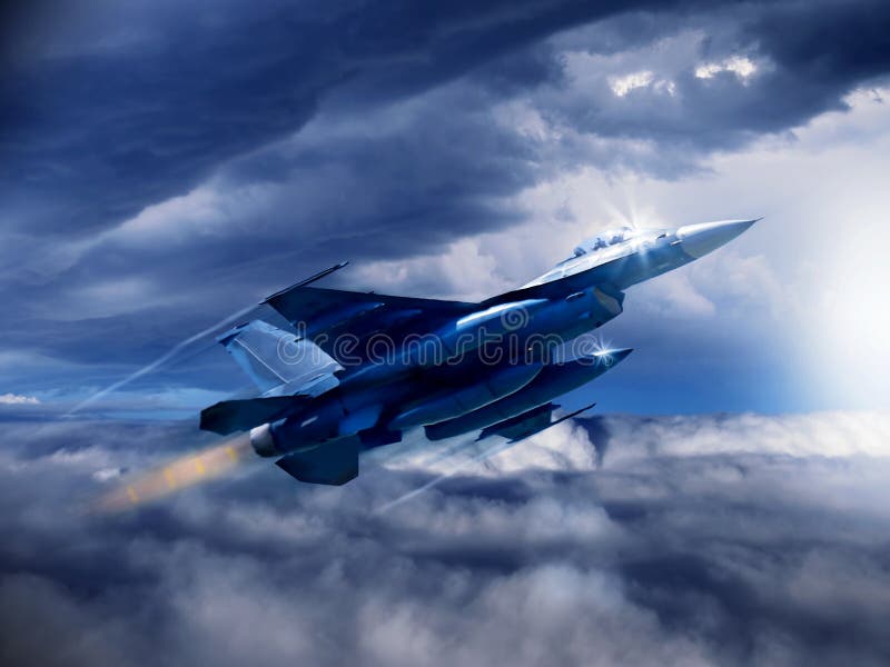 4th Generation US Fighter Jet Stock Image - Image of interceptor, soars ...