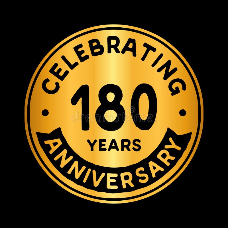 180 Years Celebrating Anniversary Design Template. 180th Anniversary ...