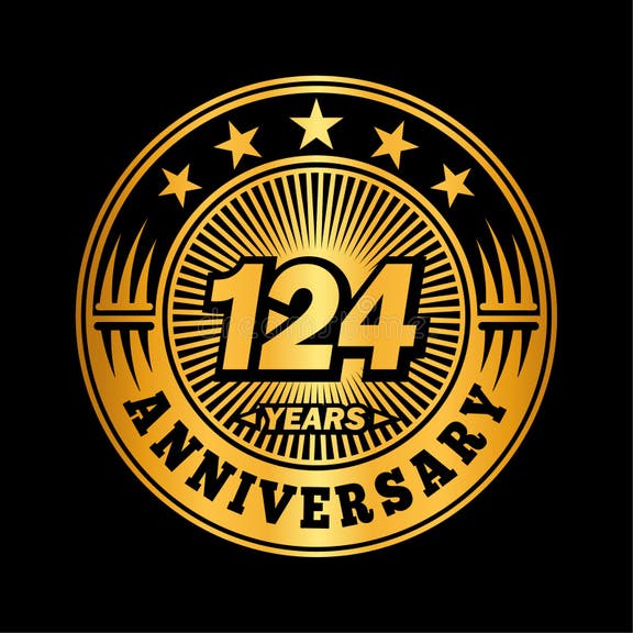124years Anniversary Celebration. 124th Anniversary Logo Design ...