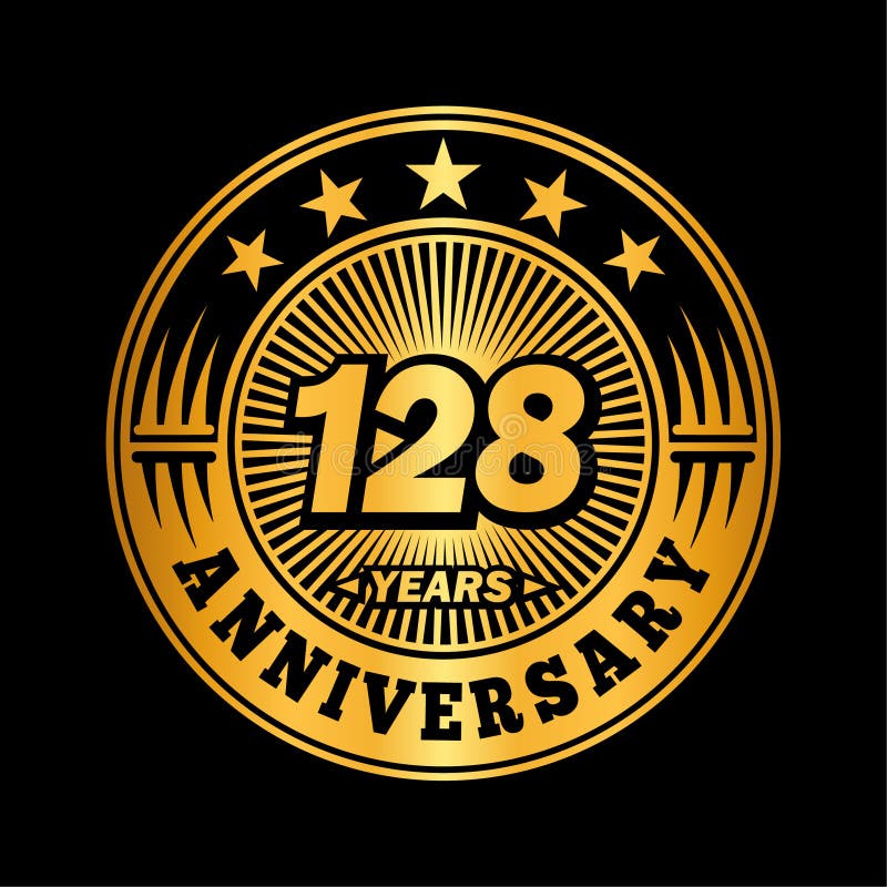 128years Anniversary Celebration. 128th Anniversary Logo Design ...