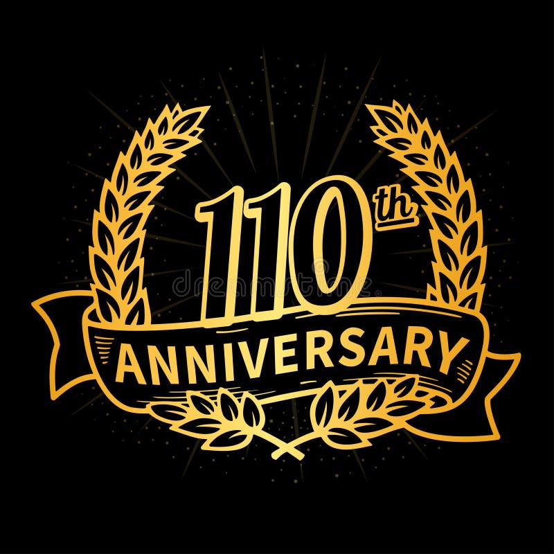110 Years Anniversary Celebration Logotype. 110th Anniversary Logo ...
