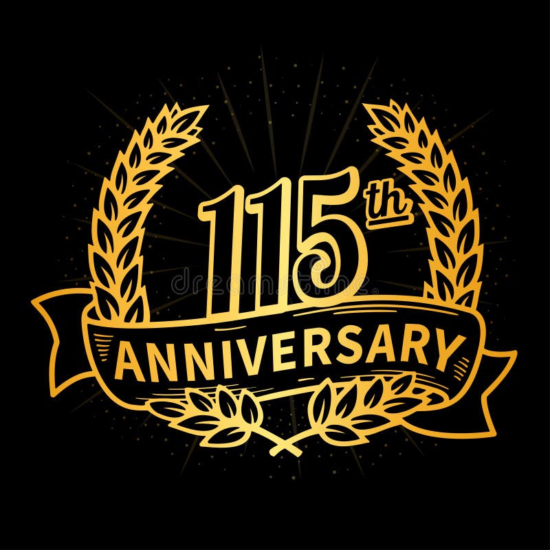 115 Years Anniversary Celebration Logotype. 115th Anniversary Logo ...
