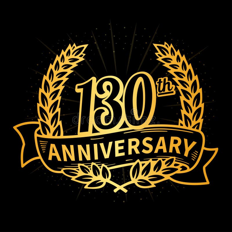 130 Years Anniversary Celebration Logotype. 130th Anniversary Logo ...