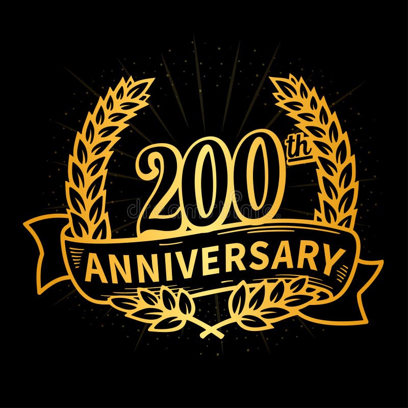200 Years Anniversary Celebration Logotype. 200th Anniversary Logo ...