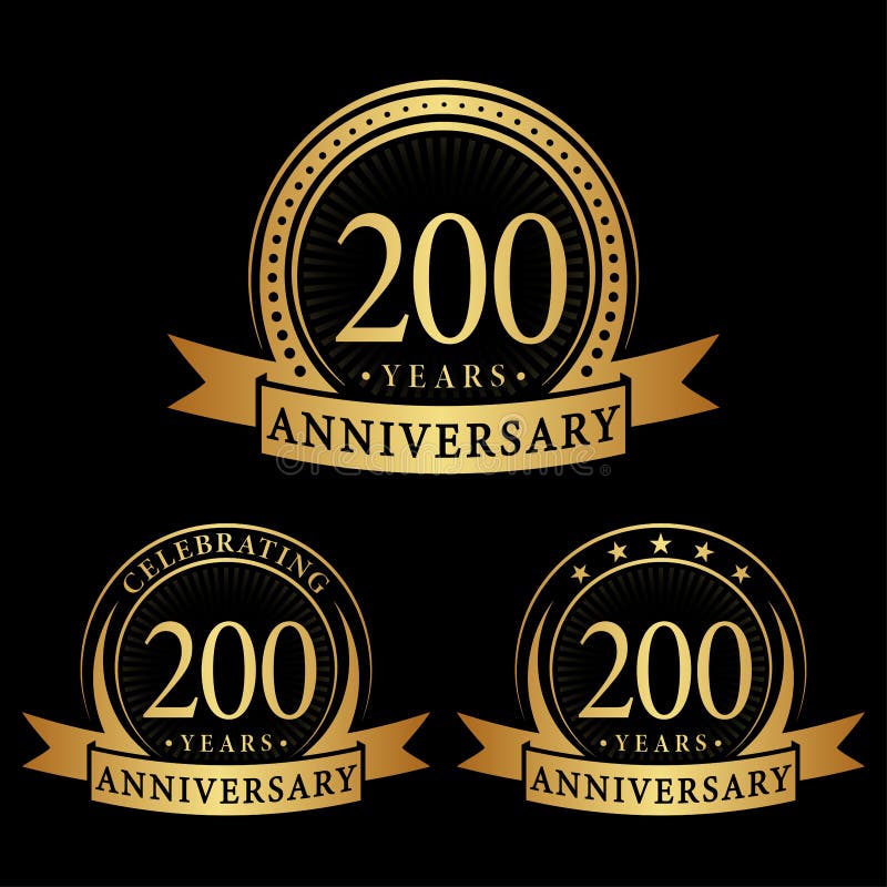 200 Years Anniversary Celebration Logotype. 200th Anniversary Logo ...