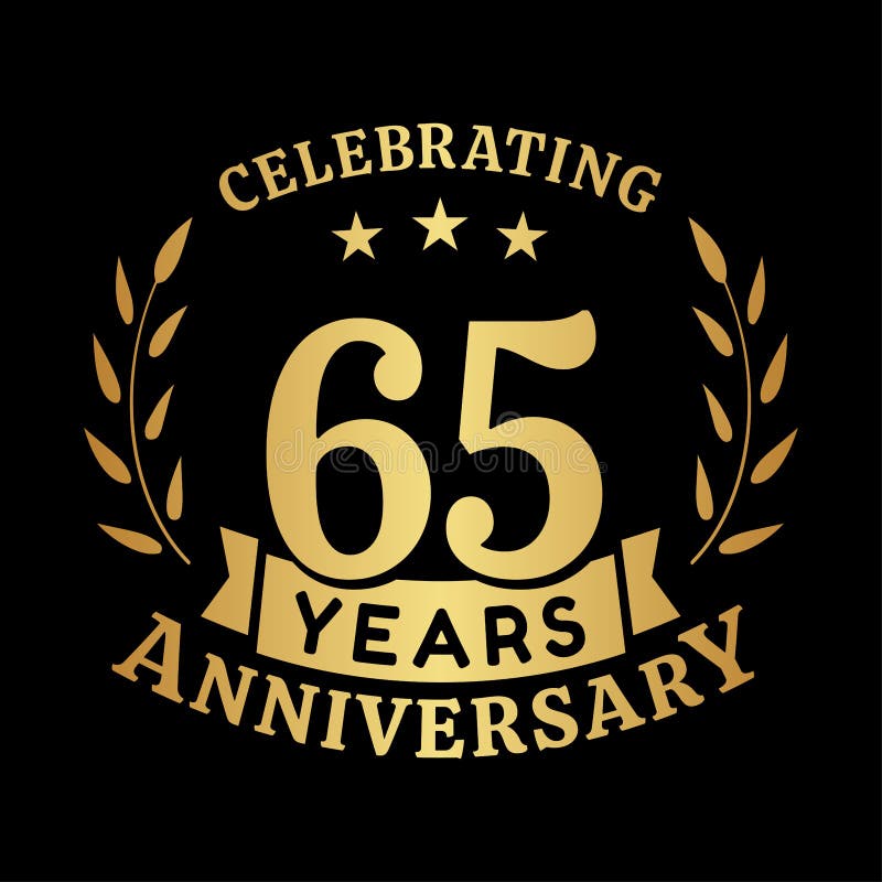 65 Years Anniversary Celebration Logotype. 65th Anniversary Logo ...