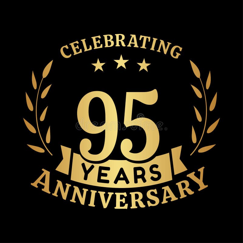 95 Years Anniversary Celebration Logotype. 95th Anniversary Logo ...