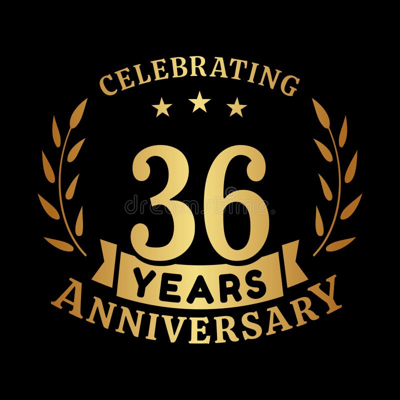 36 Years Anniversary Celebration Logotype. 36th Anniversary Logo ...