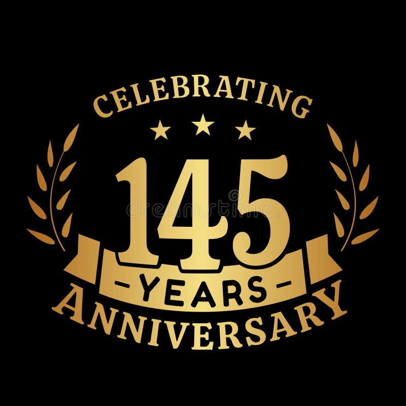 145 Years Anniversary Celebration Logotype. 145th Anniversary Logo ...