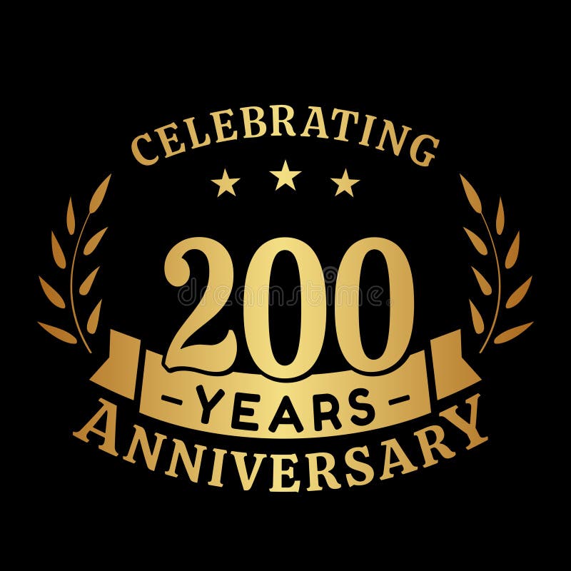 200 Years Anniversary Celebration Logotype. 200th Anniversary Logo ...