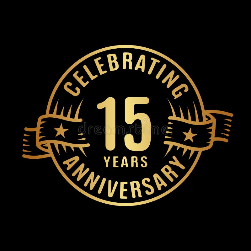 15 Years Anniversary Celebration Logotype. 15th Years Logo. Vector and ...