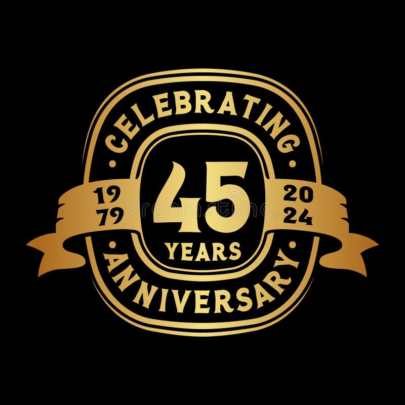 45th Anniversary Celebration Logo Design Template. 45th Anniversary ...