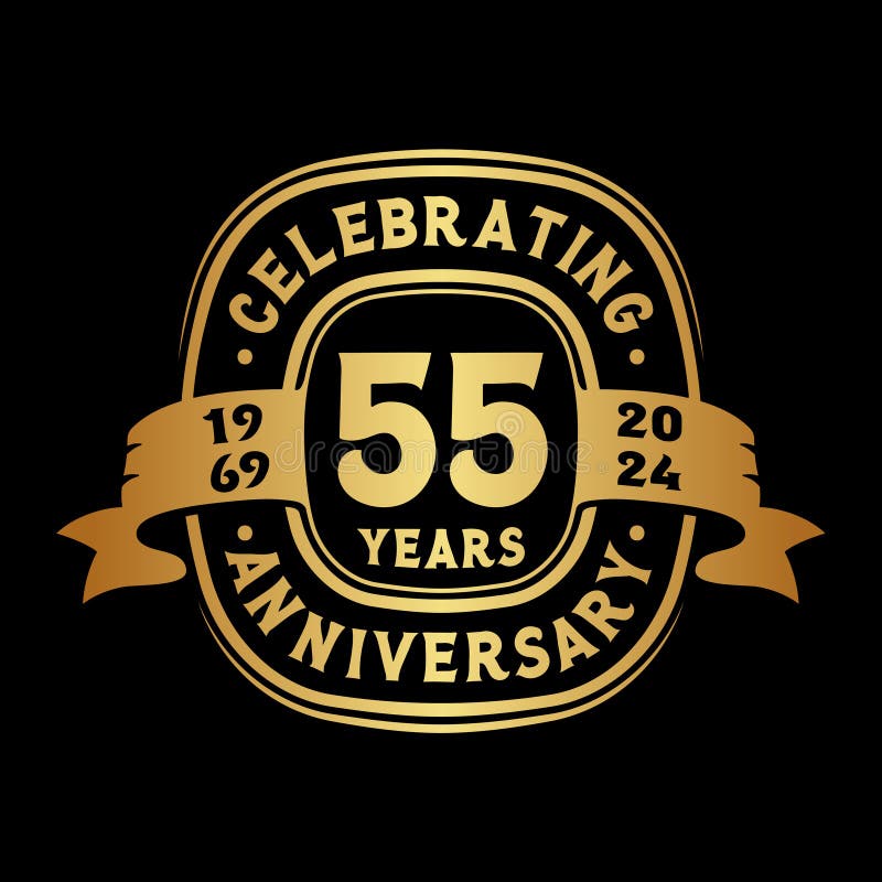 55th Anniversary Celebration Logo Design Template. 55th Anniversary ...