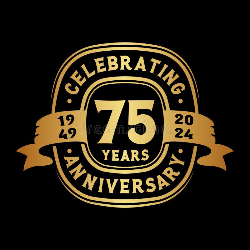 75th Anniversary Celebration Logo Design Template. 75th Anniversary ...