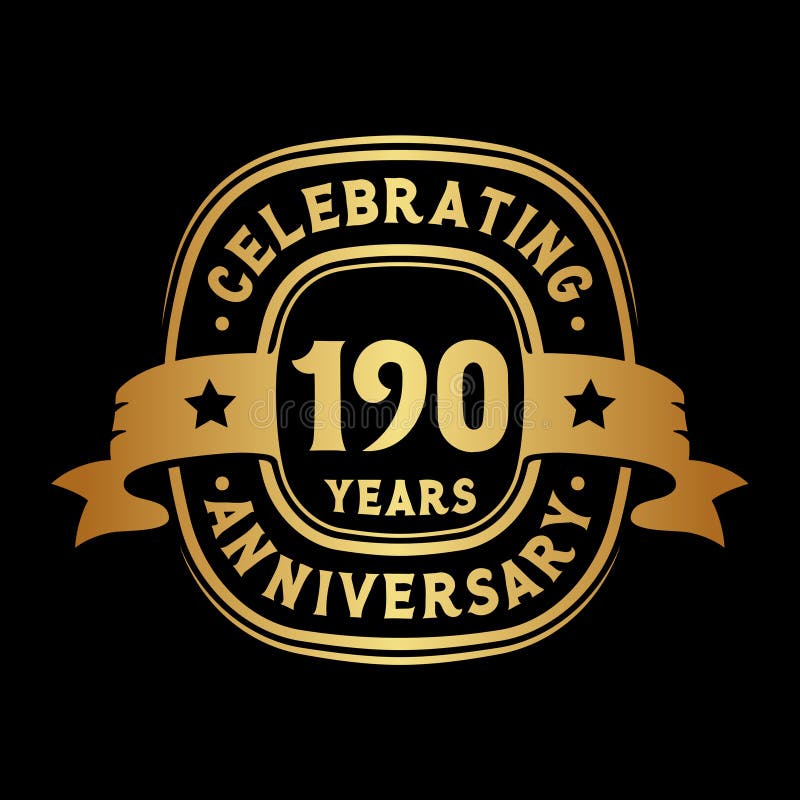 190th Anniversary Celebration Logo Design Template. 190th Anniversary ...