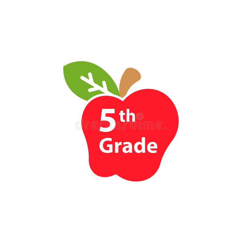 5th Grade level icon stock vector. Illustration of education - 203604358