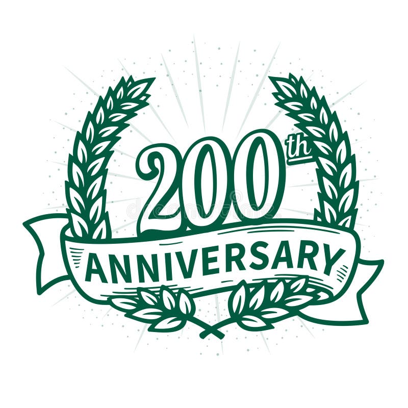 200 Years Anniversary Celebration Logotype. 200th Anniversary Logo ...
