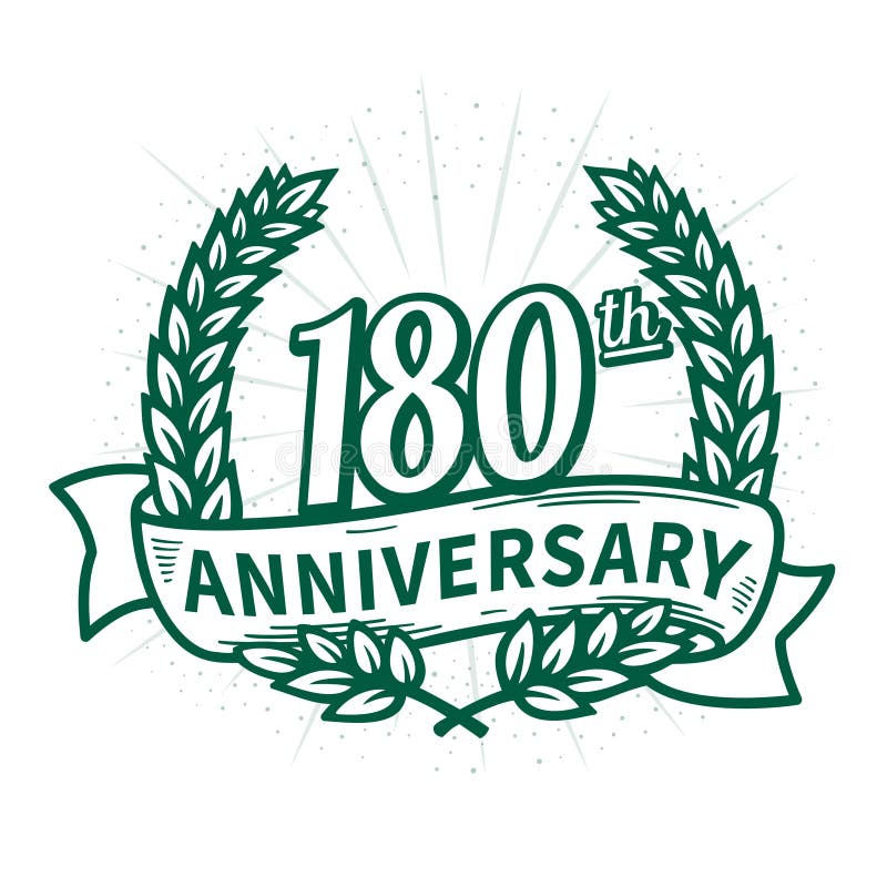 180 Years Anniversary Celebration Logotype. 180th Anniversary Logo ...