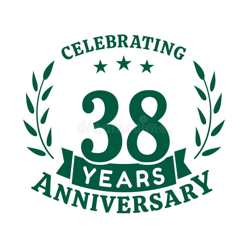 38 Years Anniversary Celebration Logotype. 38th Anniversary Logo ...