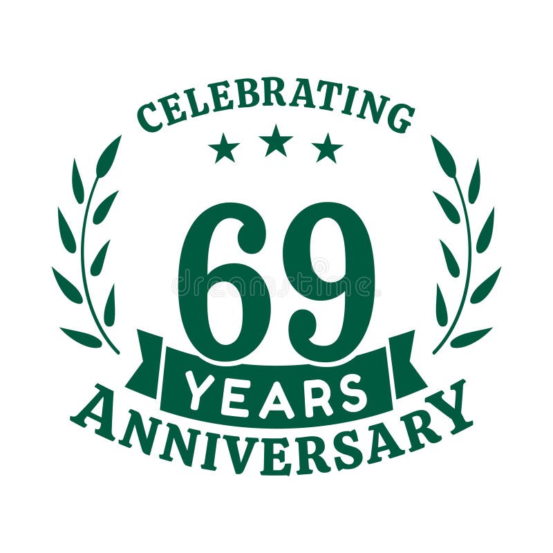 69 Years Anniversary Celebration Logotype. 69th Anniversary Logo ...