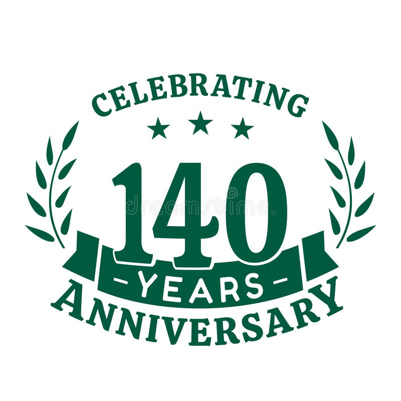 140 Years Anniversary Celebration Logotype. 140th Anniversary Logo ...
