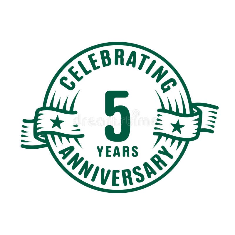 5 Years Anniversary Celebration Logotype. 5th Years Logo. Vector and ...