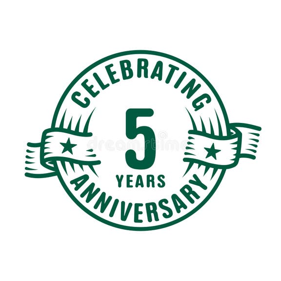 5 Years Anniversary Celebration Logotype. 5th Years Logo. Vector and ...