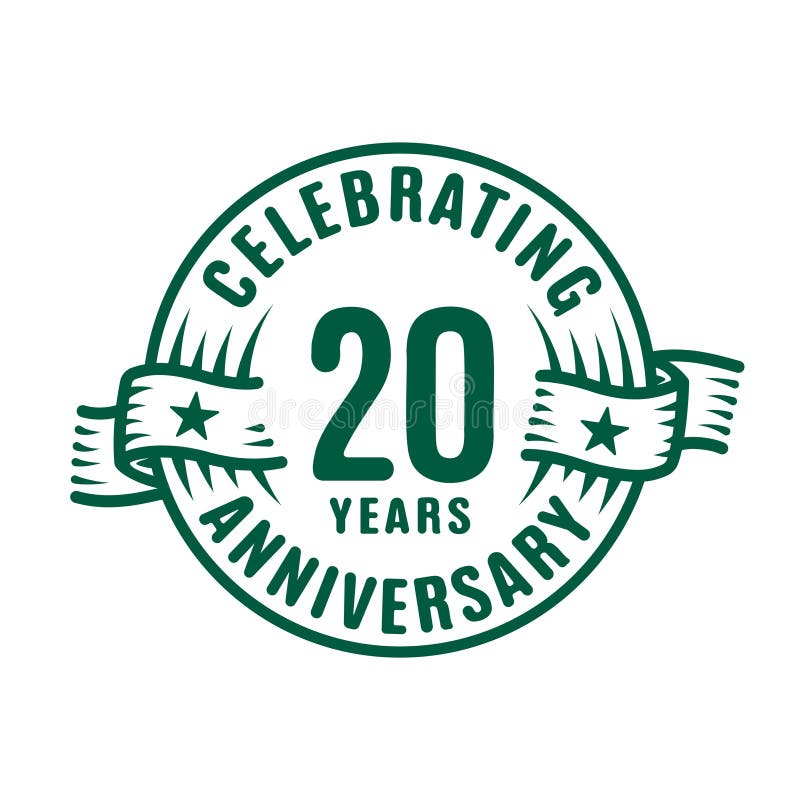 20 Years Anniversary Celebration Logotype. 20th Years Logo. Vector and ...