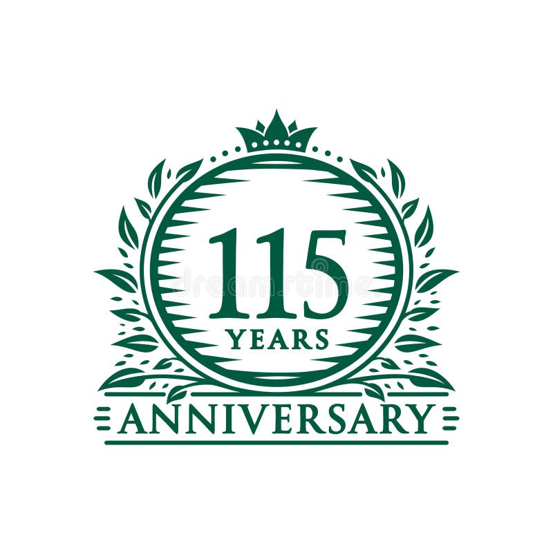 115 Years Celebrating Anniversary Design Template. 115th Anniversary ...