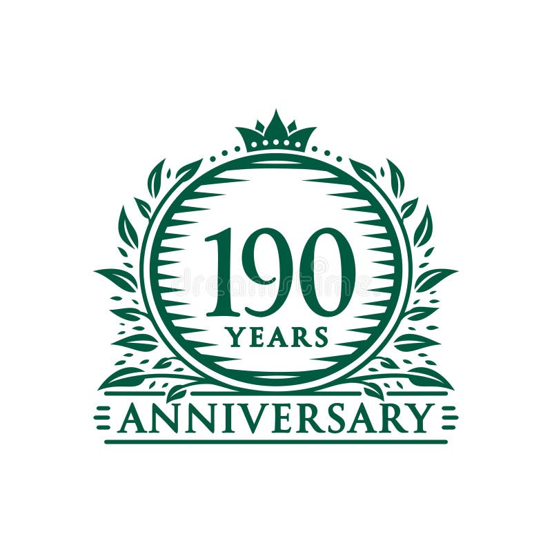 190 Years Celebrating Anniversary Design Template. 190th Anniversary ...
