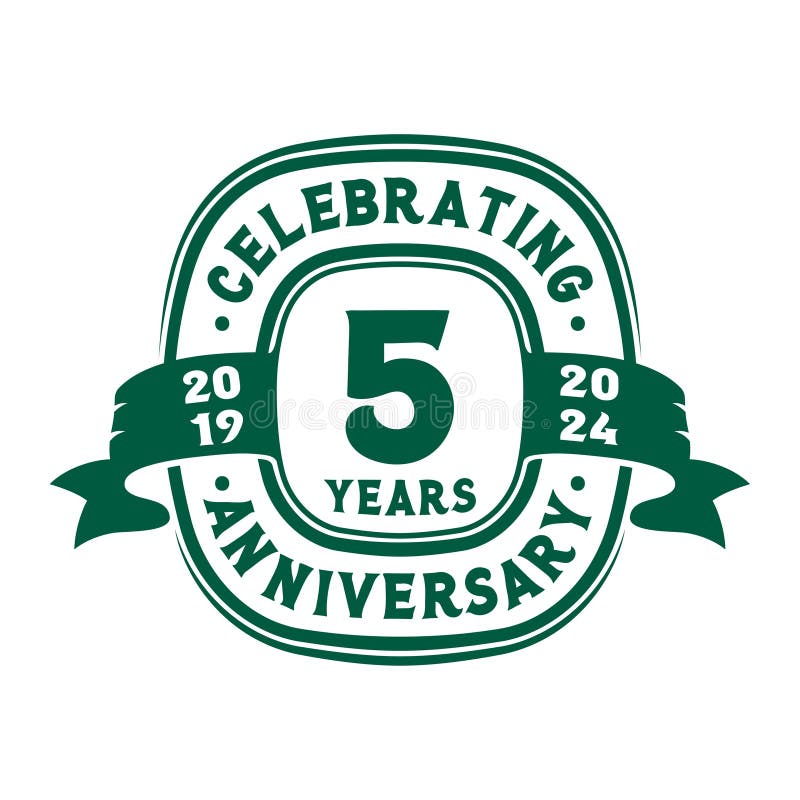 5th Anniversary Celebration Logo Design Template. 5th Anniversary ...