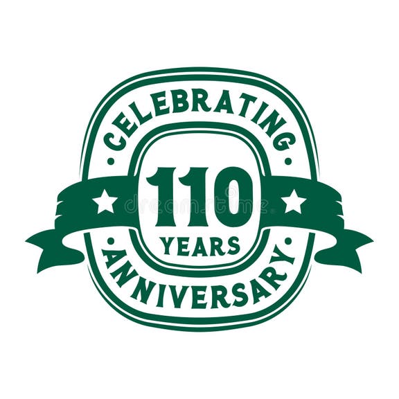 110th Anniversary Celebration Logo Design Template. 110th Anniversary ...