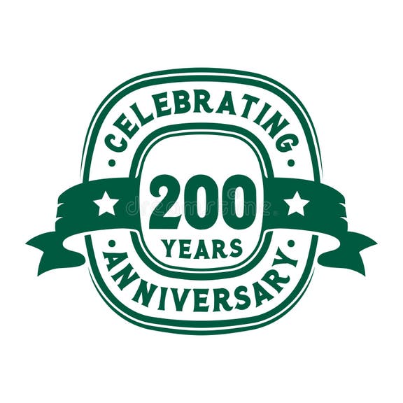 200th Anniversary Celebration Logo Design Template. 200th Anniversary ...