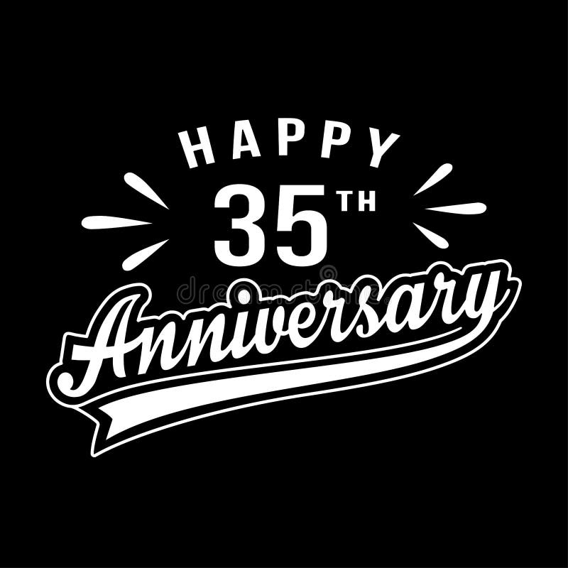 Happy 35th Anniversary. 35 Years Anniversary Design Template Stock ...