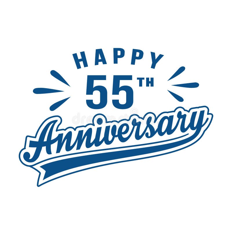 Happy 55th Anniversary. 55 Years Anniversary Design Template Stock ...