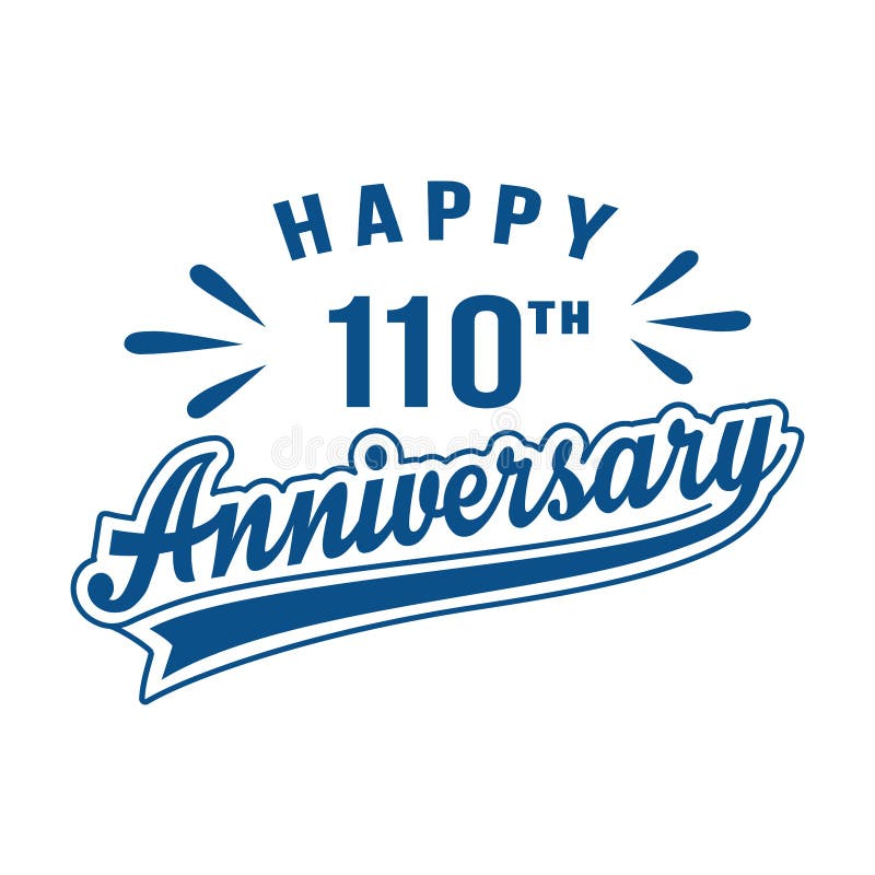 Happy 110th Anniversary. 110 Years Anniversary Design Template Stock ...
