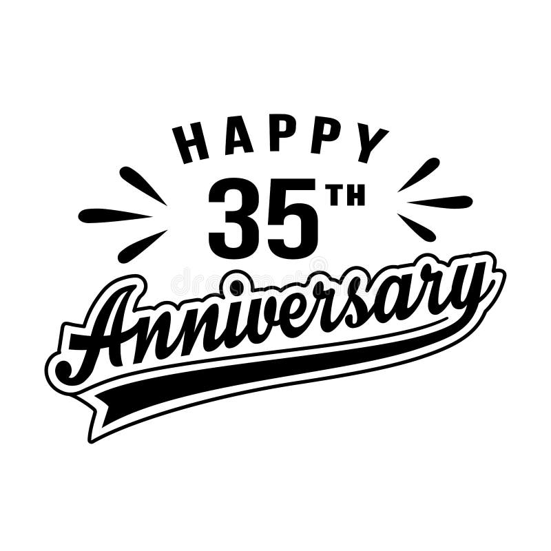 Happy 35th Anniversary. 35 Years Anniversary Design Template Stock ...