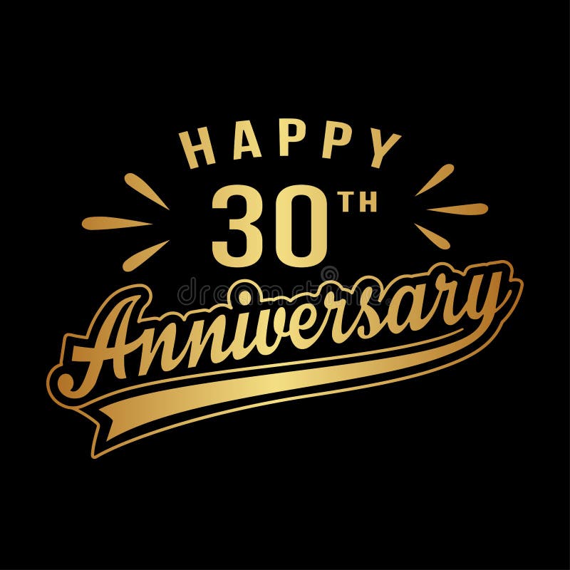 Happy 30th Anniversary. 30 Years Anniversary Design Template Stock ...