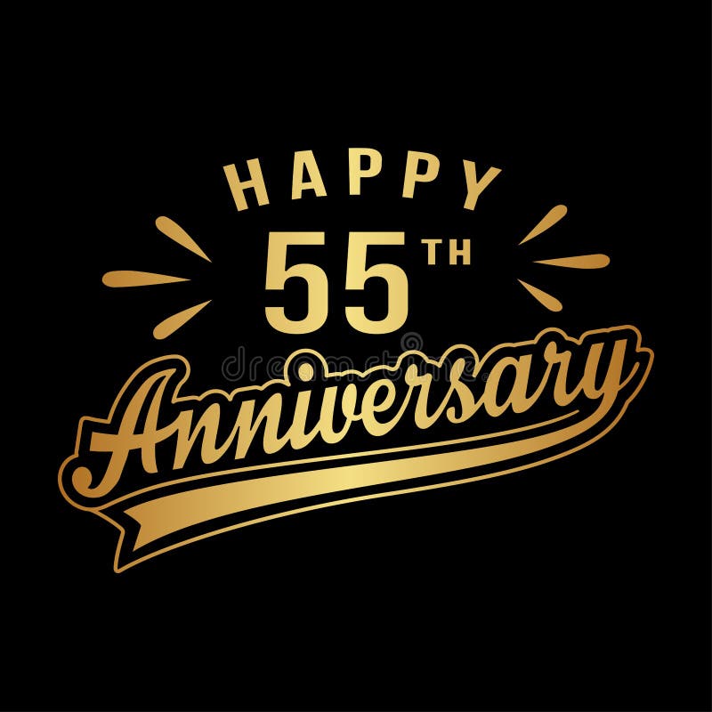 Happy 55th Anniversary. 55 Years Anniversary Design Template Stock ...