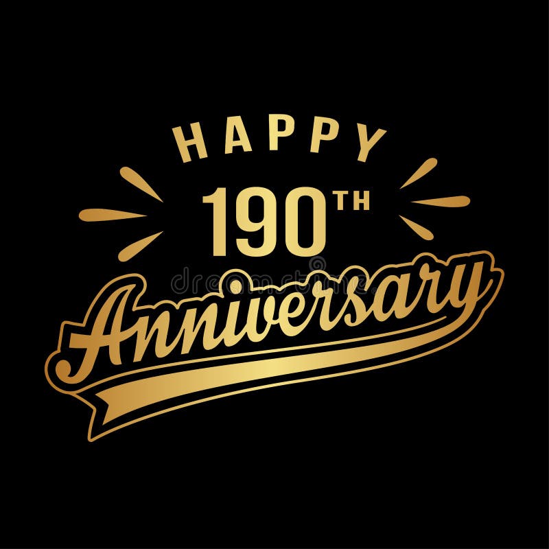 Happy 190th Anniversary. 190 Years Anniversary Design Template Stock ...
