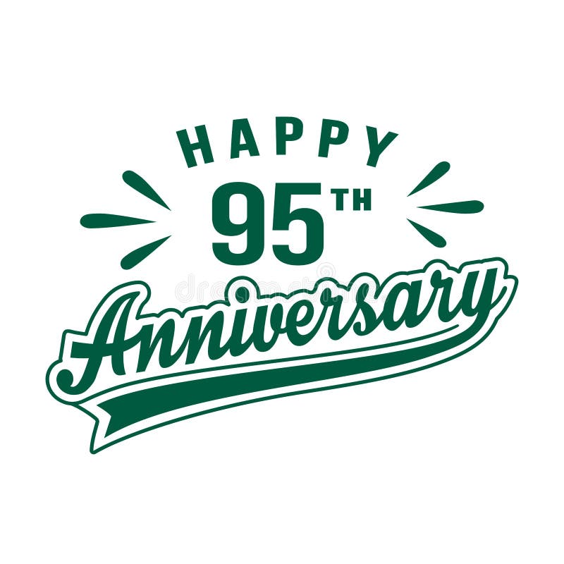 Happy 95th Anniversary. 95 Years Anniversary Design Template Stock ...