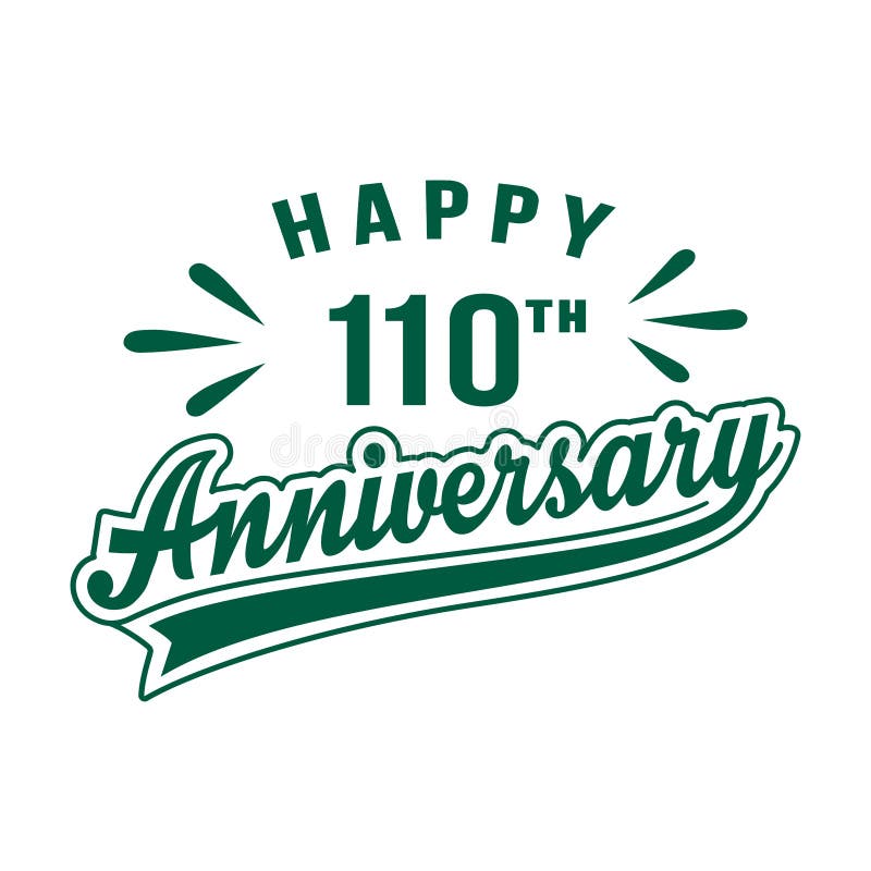 Happy 110th Anniversary. 110 Years Anniversary Design Template Stock ...