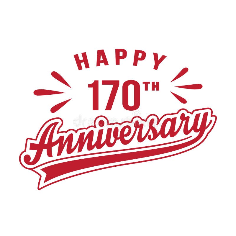 Happy 170th Anniversary. 170 Years Anniversary Design Template Stock ...