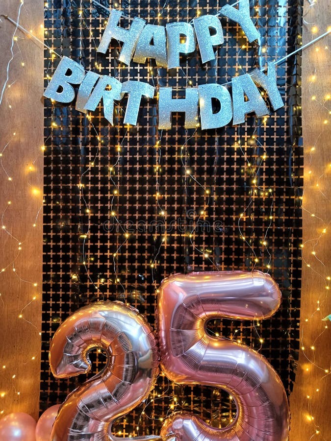 25th Happy Birthday Lettering, 25 Years Birthday Beautiful Typography ...