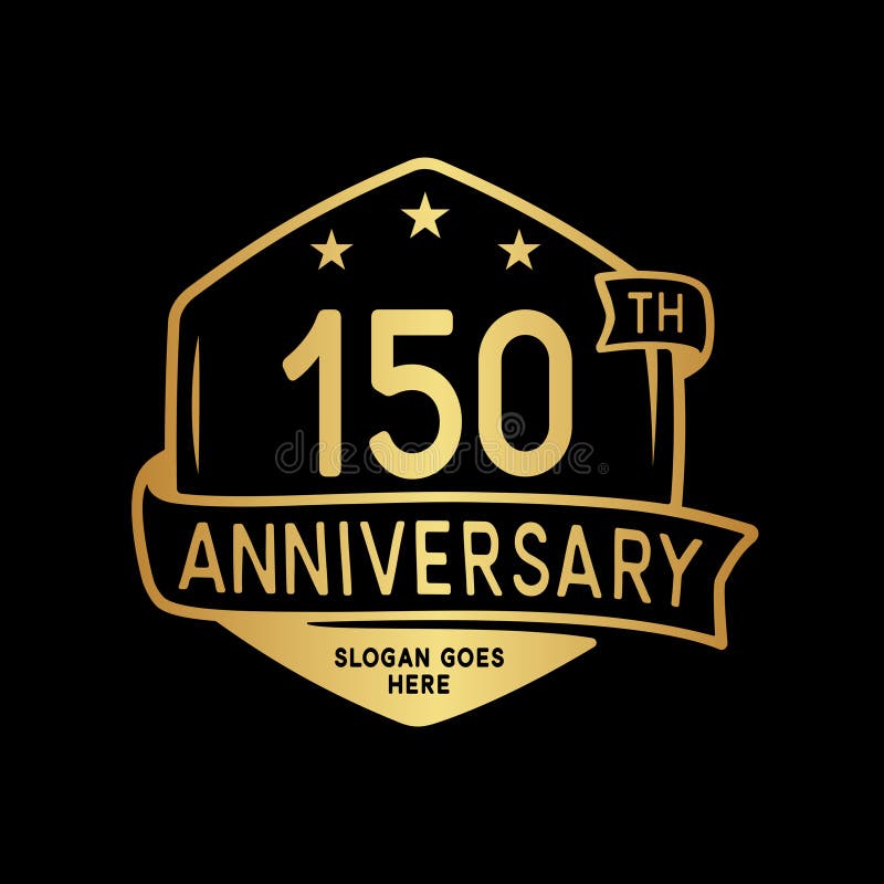 150 Years Anniversary Celebration Hexagon Design Template. 150th ...