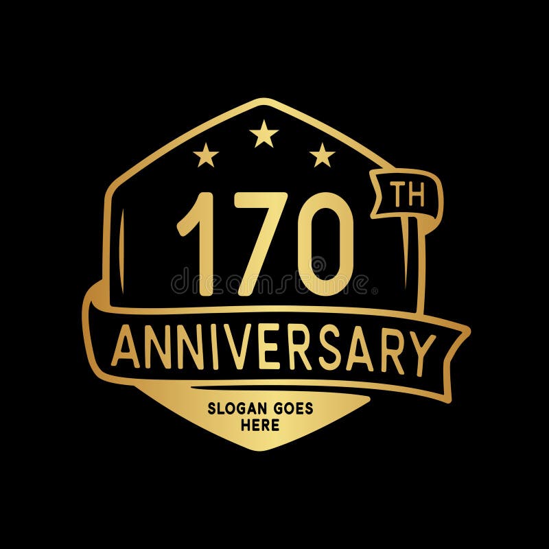 170 Years Anniversary Celebration Hexagon Design Template. 170th ...