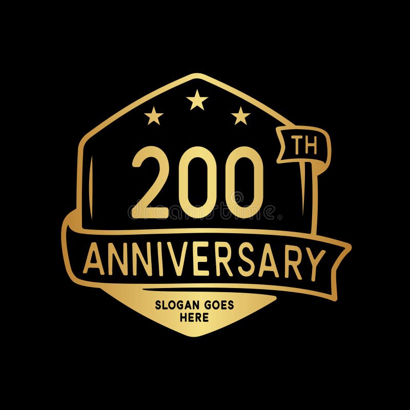 200 Years Anniversary Celebration Hexagon Design Template. 200th ...
