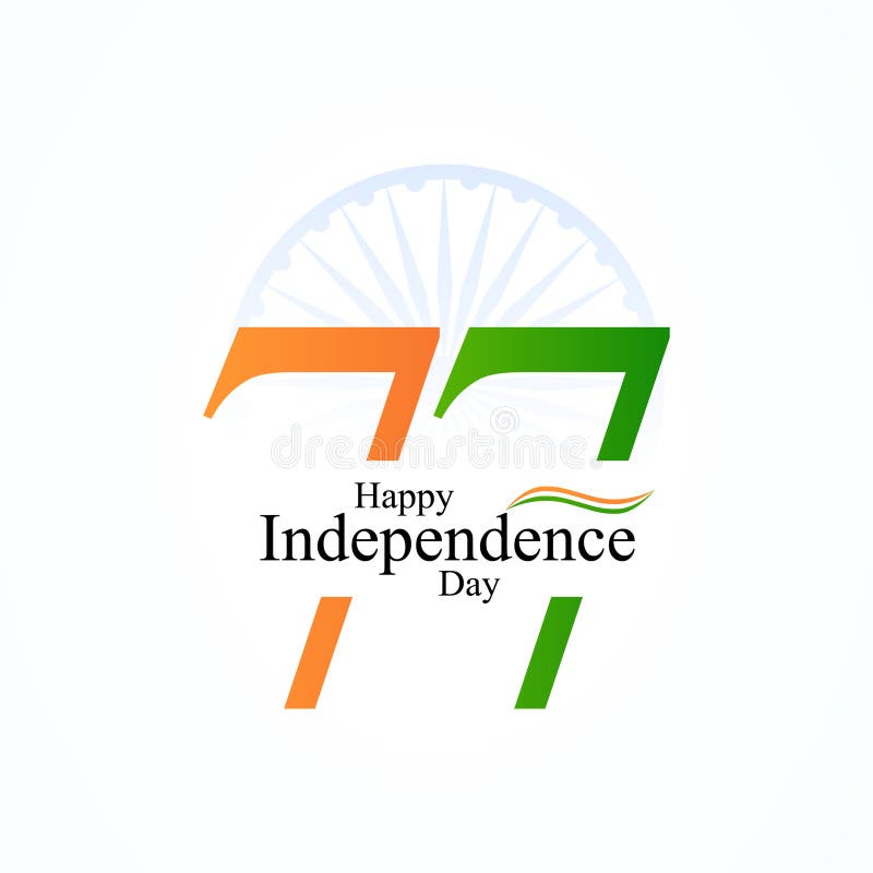 77th Independence Day India Celebration Stock Vector - Illustration of celebration, india: 329847017