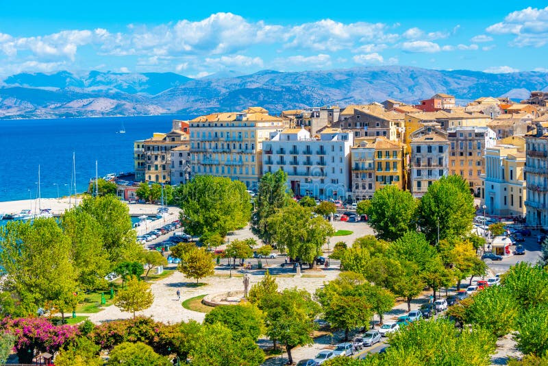 10th Infantry Battalion Square in Greek Town Kerkyra Stock Photo ...
